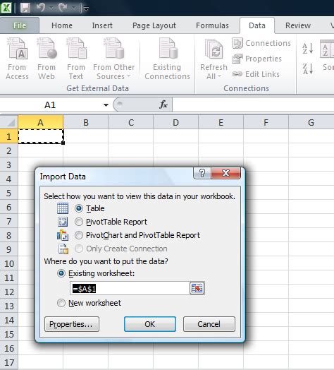 Sql Server Connectivity With Excel Sql Server Portal