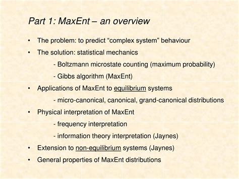 Ppt Maximum Entropy Maximum Entropy Production And Their Application To Physics And Biology