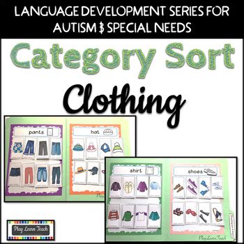 Clothing Sort Categories Sorting Clothes File Folders Autism TPT