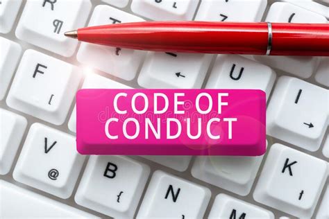 Inspiration Showing Sign Code Of Conduct Business Idea Set Of