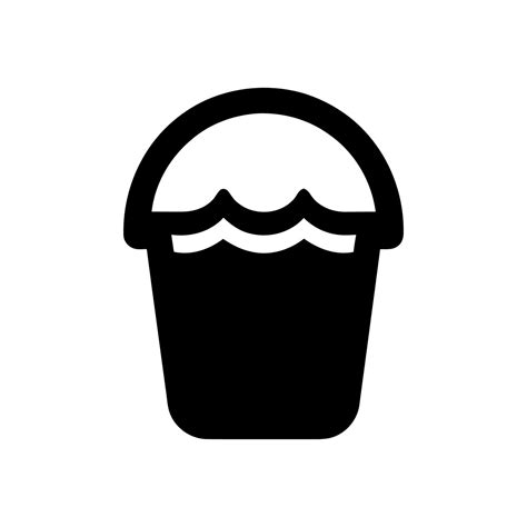 Bucket Water Container Minimalist Black And White Illustration 78014025