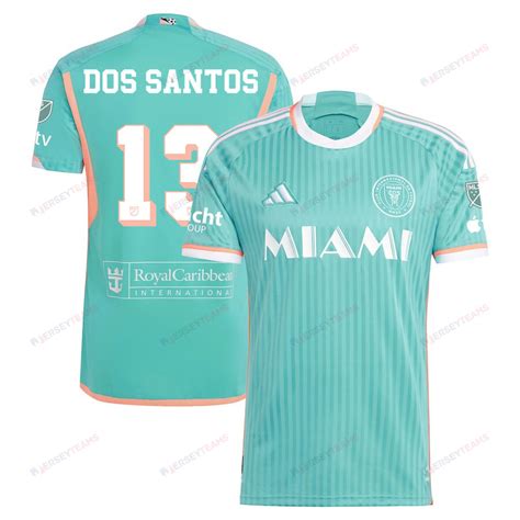 Cj Dos Santos 13 Inter Miami Cf 2024 Archive Men Jersey Aqua Ogasports