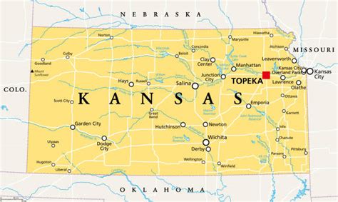 5 200 Kansas Map Stock Illustrations Royalty Free Vector Graphics