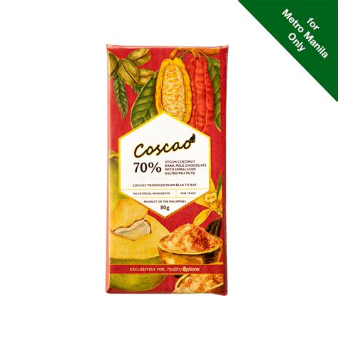 Coscao Vegan Coconut Milk Chocolate 43 Cocoa 80grams Healthy Options