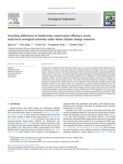 Pdf Unveiling Differences In Biodiversity Conservation Efficiency