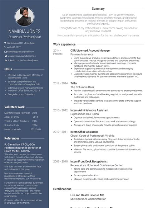 Csr Resume Samples And Templates Visualcv