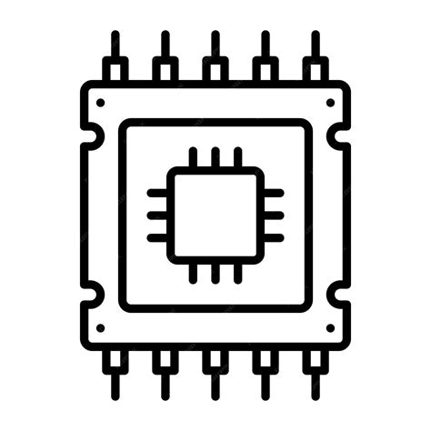 Premium Vector Microprocessor Vector Illustration Style