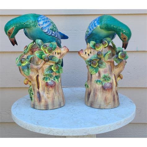 vintage late 20th century chelsea house large scale bird figures with