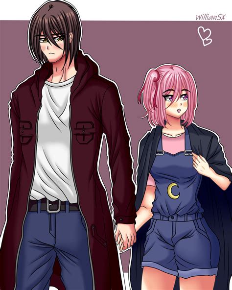 Mcsuki Together Ddlc Fanart By Willianxs On Deviantart