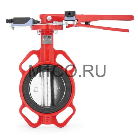 Затвор MECH XD71X4 дисковый, Ду300 с рукояткой и двумя датчиками PN16 ...