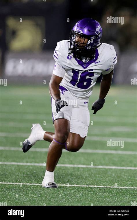 Tarleton States Aj Owens 16 In Action Against Army During An Ncaa Football Game On Friday