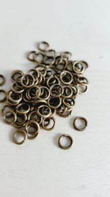 100 X Offene Biegeringebinderinge Zur Schmuckherstellung ♥ Zubehör Bronze Ø 7mm Ebayde