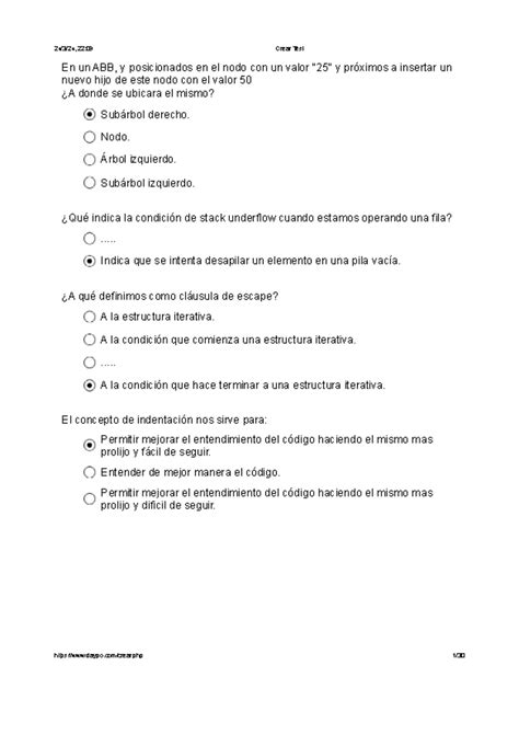 Algoritmos Y Estructuras De Datos I 1er Parcial 24324 2209 Crear