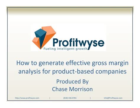 Generating Effective Gross Margin Analysis Pdf Business Accounting And Finance Business
