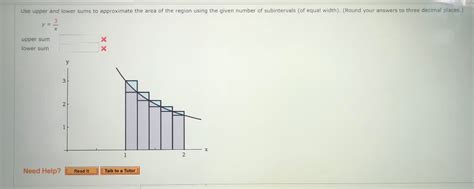 Solved Use Upper And Lower Sums To Approximate The Area Of