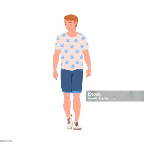 거리에서 산책하고 웃는 벡터 일러스트 레이 션을 걷는 남자 캐릭터 개념에 대한 스톡 벡터 아트 및 기타 이미지 개념 거리