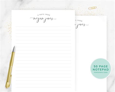 Personalized Notepad Kreate Paper Co