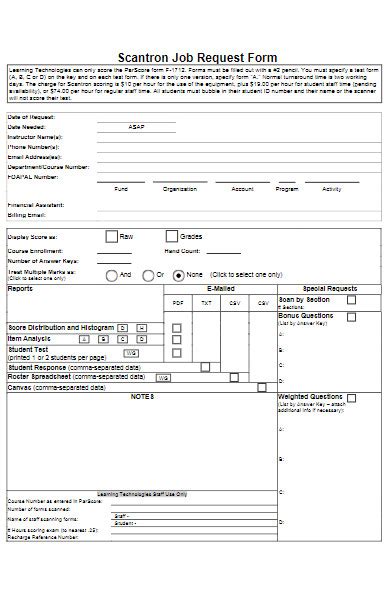 Free 50 Job Request Forms Download How To Create Guide Tips