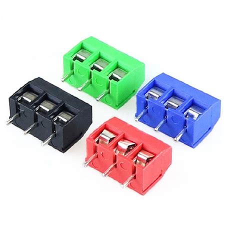 3p Screw Terminal Block 3 Pole 5 0mm Green Color Uge Electronics Egypt