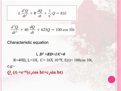 Application Of Higher Order Differential Equations Pptx