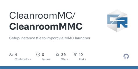 GitHub CleanroomMC CleanroomMMC Setup Instance File To Import Via MMC Launcher