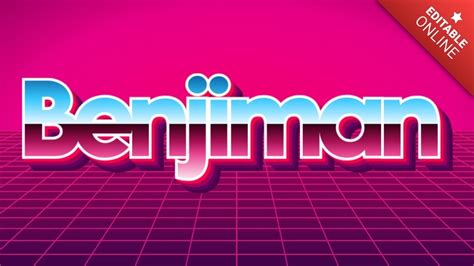 Benjiman Retro Color Text Effect Generator