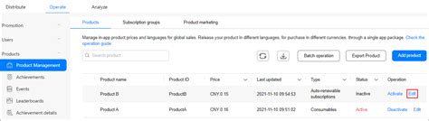 Deleting Or Restoring An In App Product Product Management Operating An