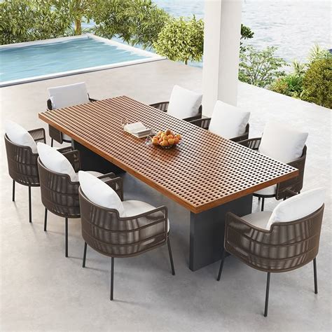 Free Shipping On 9 Pieces Outdoor Patio Dining Set For 8 Person With