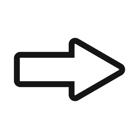 premium vector cursor to right icon in simple style isolated on white