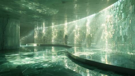 A Wall Covered In Small Circular Mirrors Creating A Distorted And Fragmented Reflection Of The