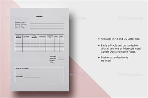16 Free Debit Memo Templates Word PDF Excel Formats