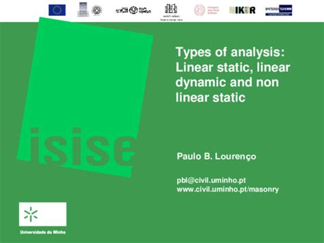 pdf types of analysis linear static linear dynamic and non linear