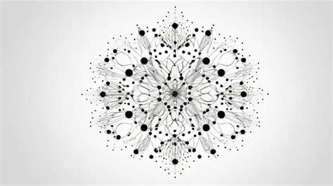 Geometric Symmetry With Dot Cluster Design Stock Illustration