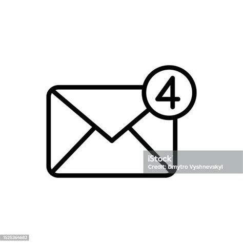 들어오는 메시지는 흰색 배경에 분리된 벡터 아이콘을 설명합니다 웹 모바일 및 Ui 디자인을 위한 수신 메시지 라인 아이콘 곧은에