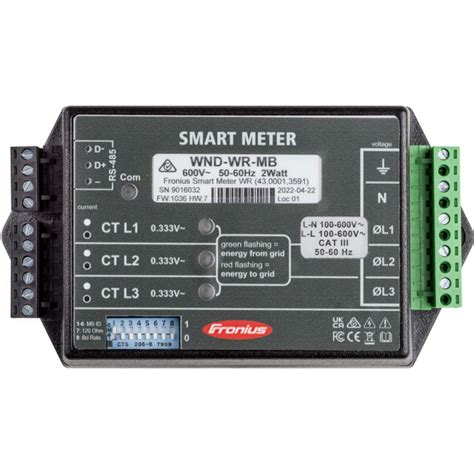 fronius smart meter wr 100 600v 3 bidirectional energy meter using