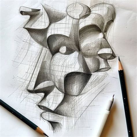 Abstract Drawing Ideas In Pencil