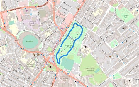 Kennington Park In England Walking Map