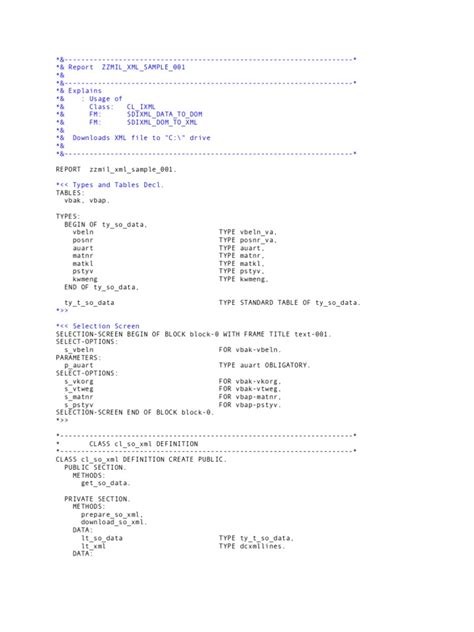 Abap Program To Build Internal Table Into Xml File Pdf