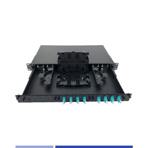24 Port Fiber Optic Patch Panel Duplex 19 Om3 Lc Upc Rack Mounted