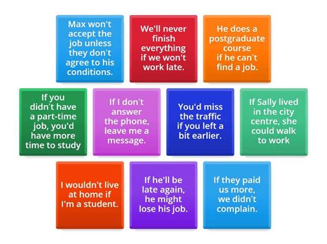 First And Second Conditional Correct The Mistakes Flip Tiles