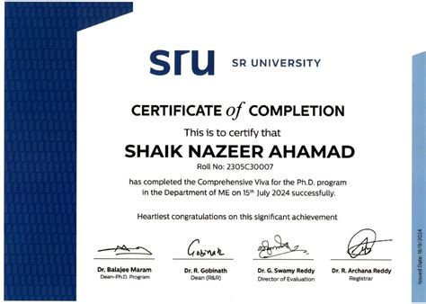 nazeer ahamad shaik on linkedin one of the moment in my phd journey
