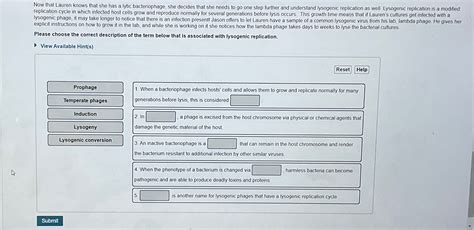 Solved Now That Lauren Knows That She Has A Lytic