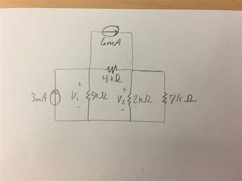 solved find the nodal equations and solve v1 and v2 using