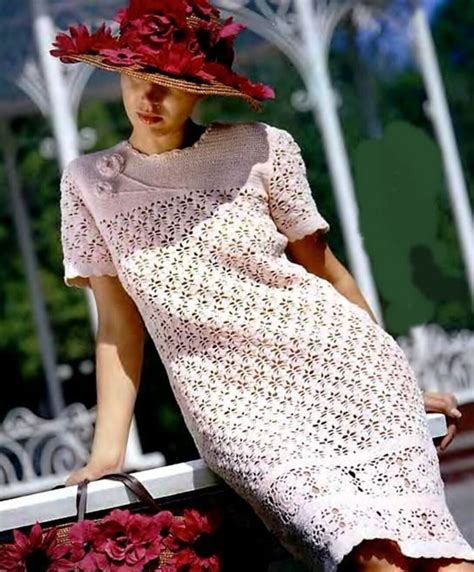 Ladies Crochet Dress In Ecru Color Custom Etsy