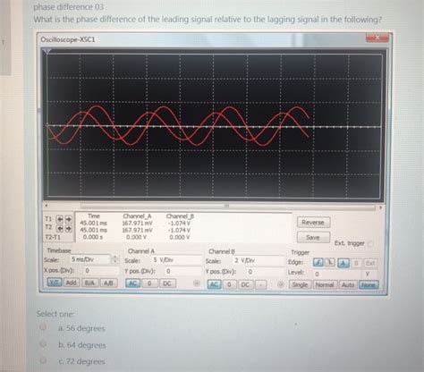 Solved Phase Difference 03 What Is The Phase Difference Of