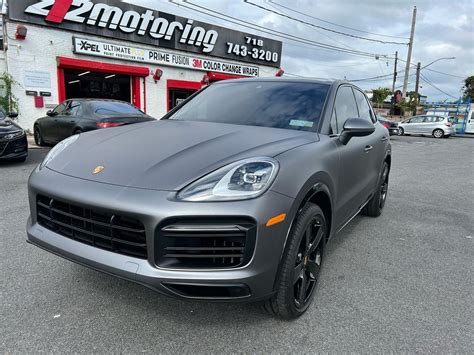 Nys 1 Auto Customization Shop Porsche Cayenne Wrapped In Gunmetal