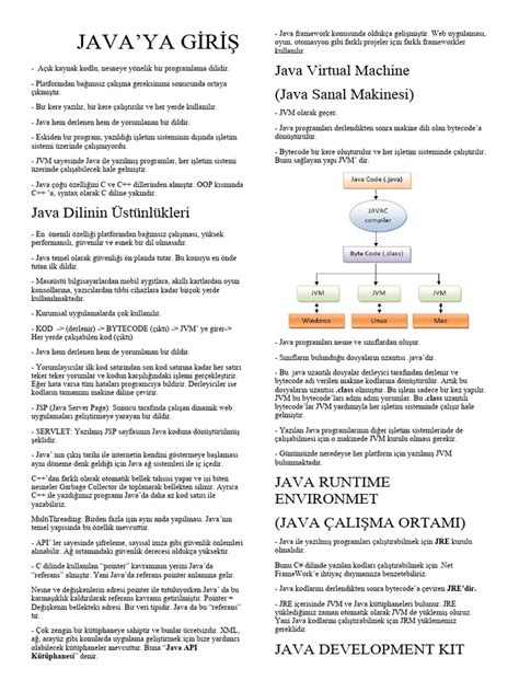 Javaya Giriş Java Virtual Machine Java Sanal Makinesi Pdf