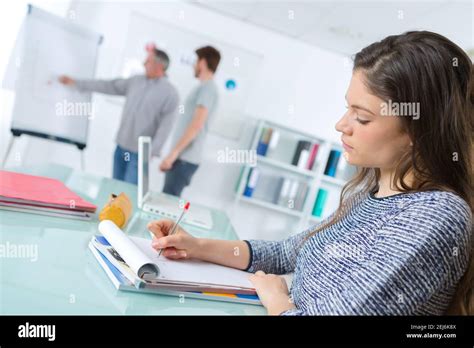 Babe Girl Taking Notes Hi Res Stock Photography And Images Alamy