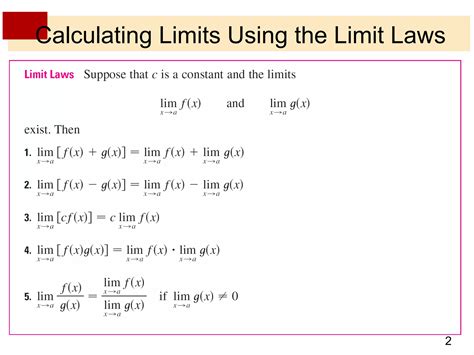 Lecture 5 Limit Laws PPT