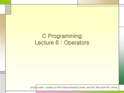 Ppt Operators In C Powerpoint Presentation Free Download Id9250845